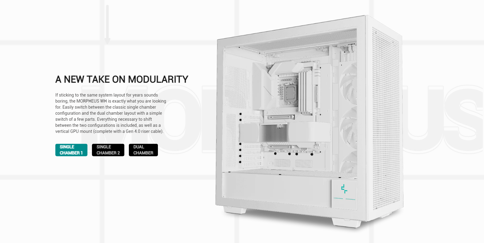 DeepCool Morpheus - Mid Tower ATX Case (White) | PLE Computers