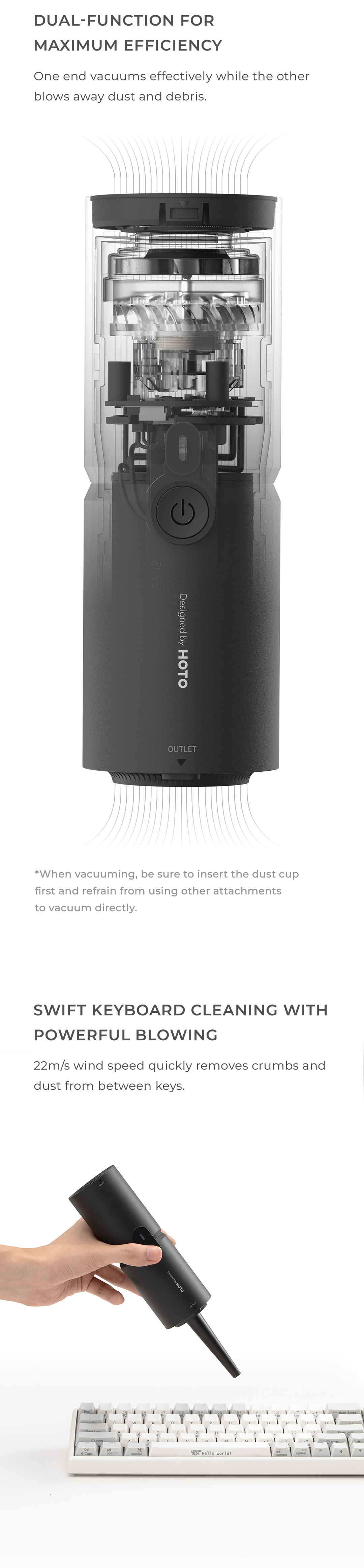 HOTO Compressed Air Capsule 4-in-1 Work Station Air Duster & Handheld ...