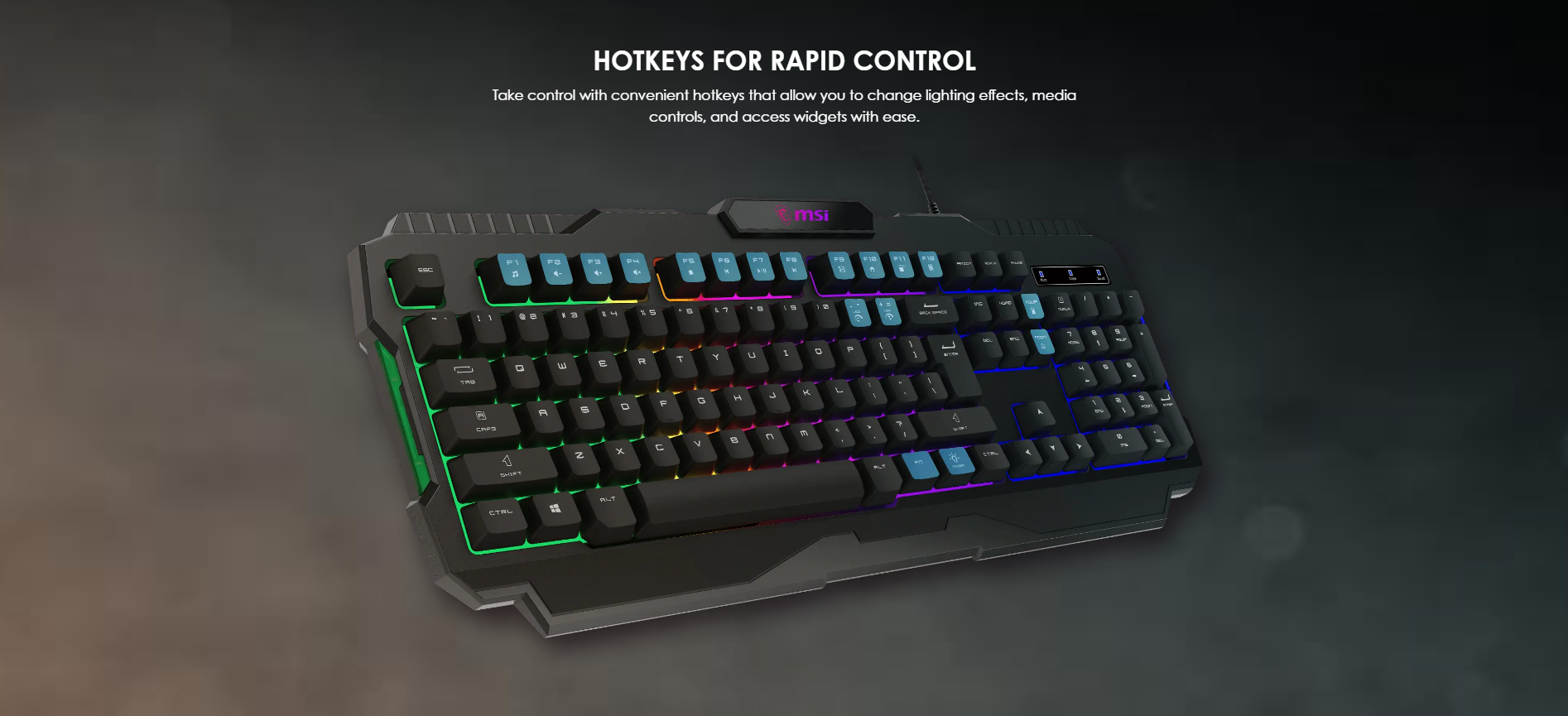 MSI Forge GK100 RGB Gaming Keyboard | PLE Computers