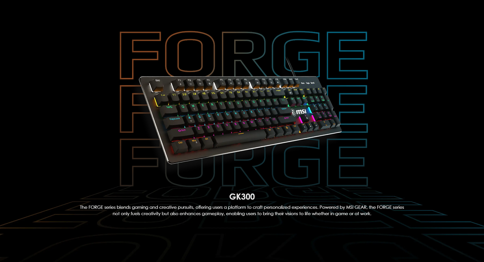 MSI Forge GK300 RGB Mechanical Gaming Keyboard - Blue Switch | PLE ...