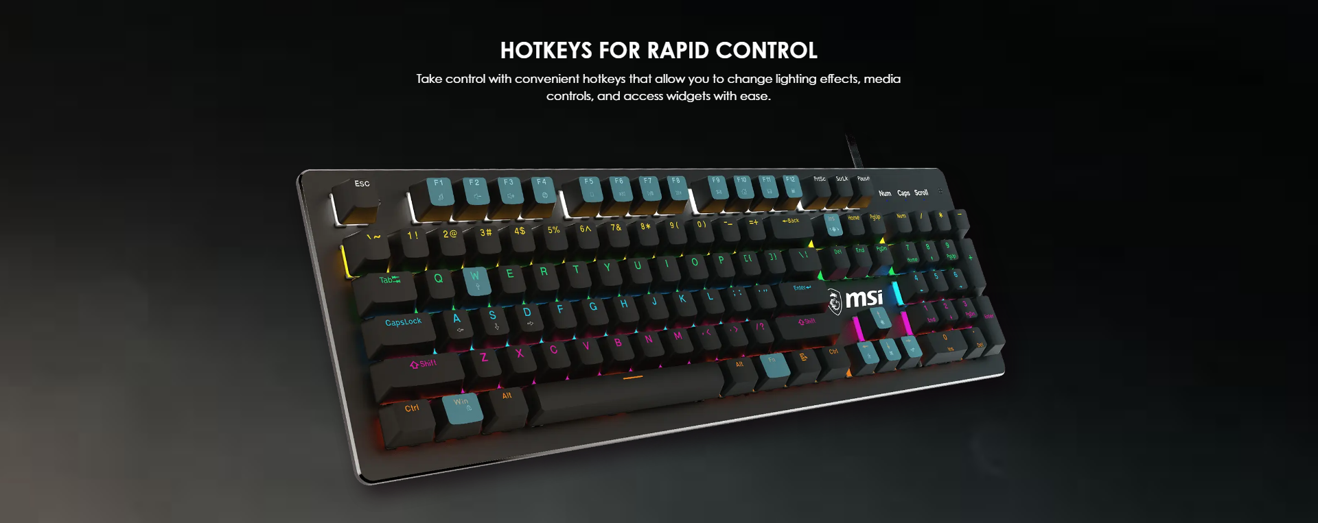 MSI Forge GK300 RGB Mechanical Gaming Keyboard - Blue Switch | PLE ...