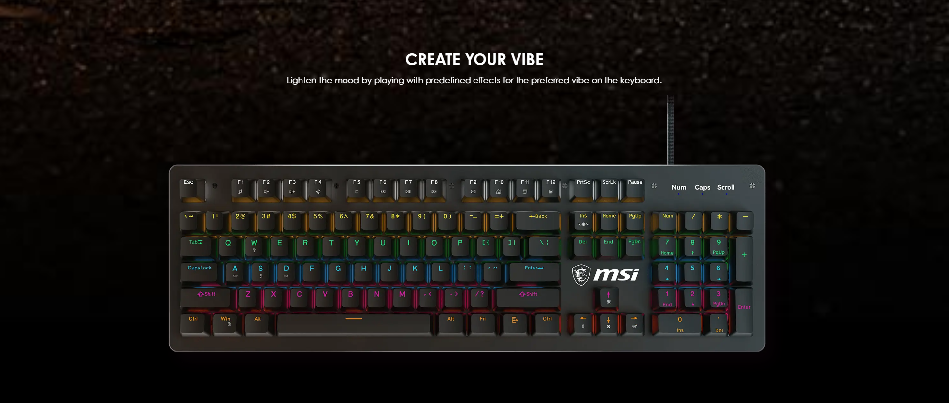 MSI Forge GK300 RGB Mechanical Gaming Keyboard - Blue Switch | PLE ...