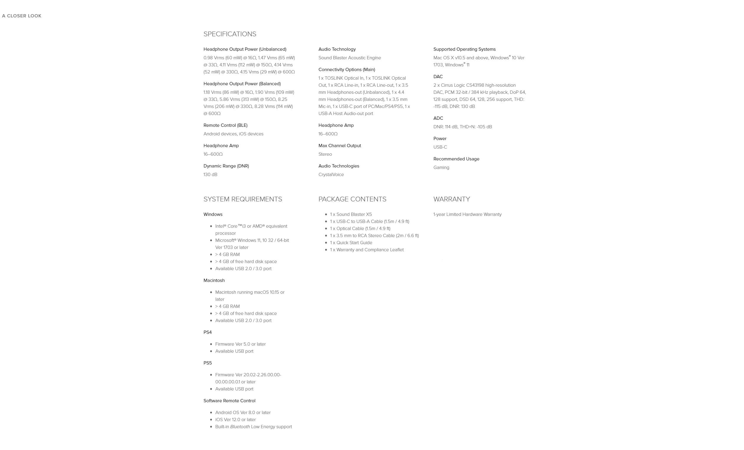 Creative Sound Blaster X5 Hi-Res External Dual DAC USB Sound Card | PLE ...