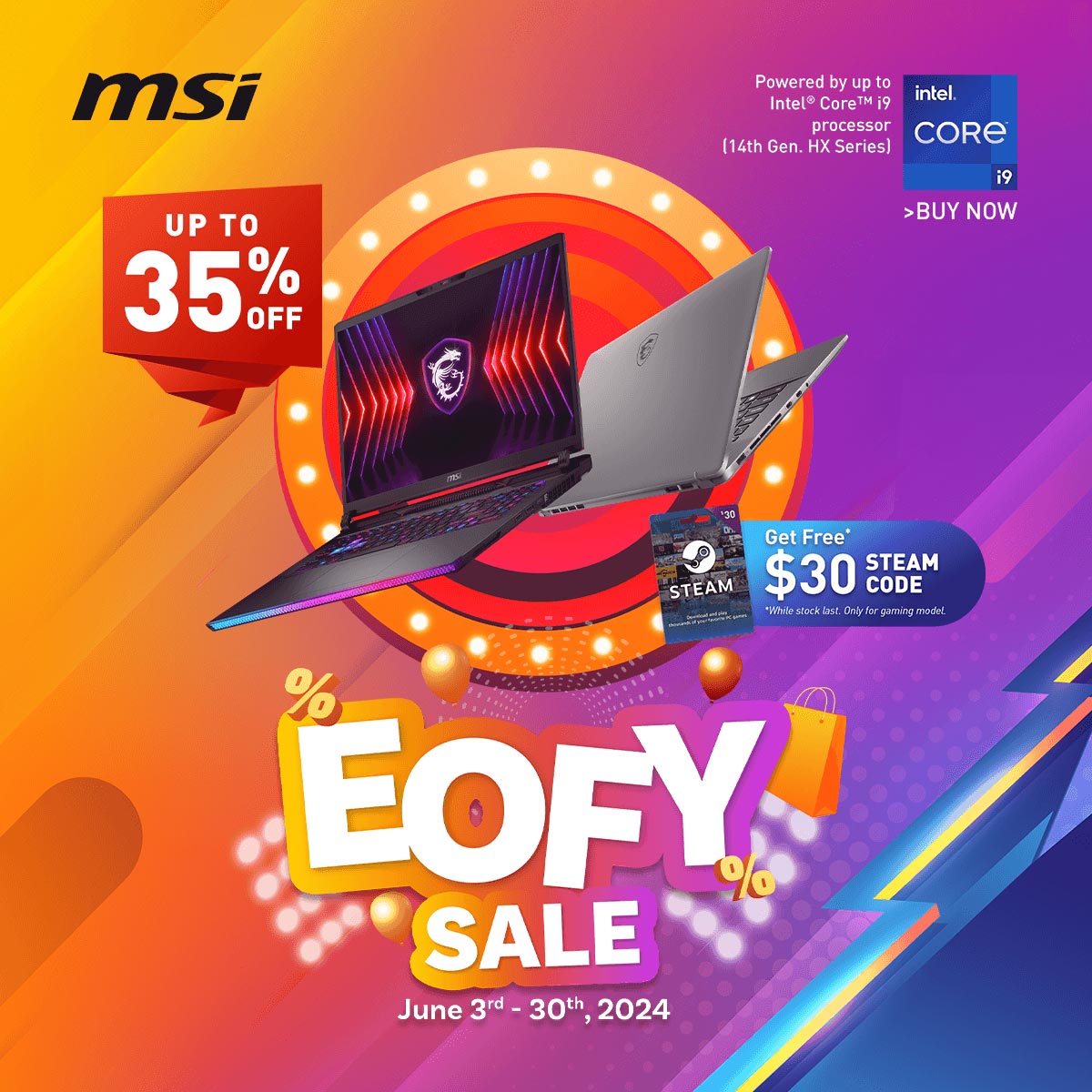 MSI EOFY Notebook Sale | PLE Computers