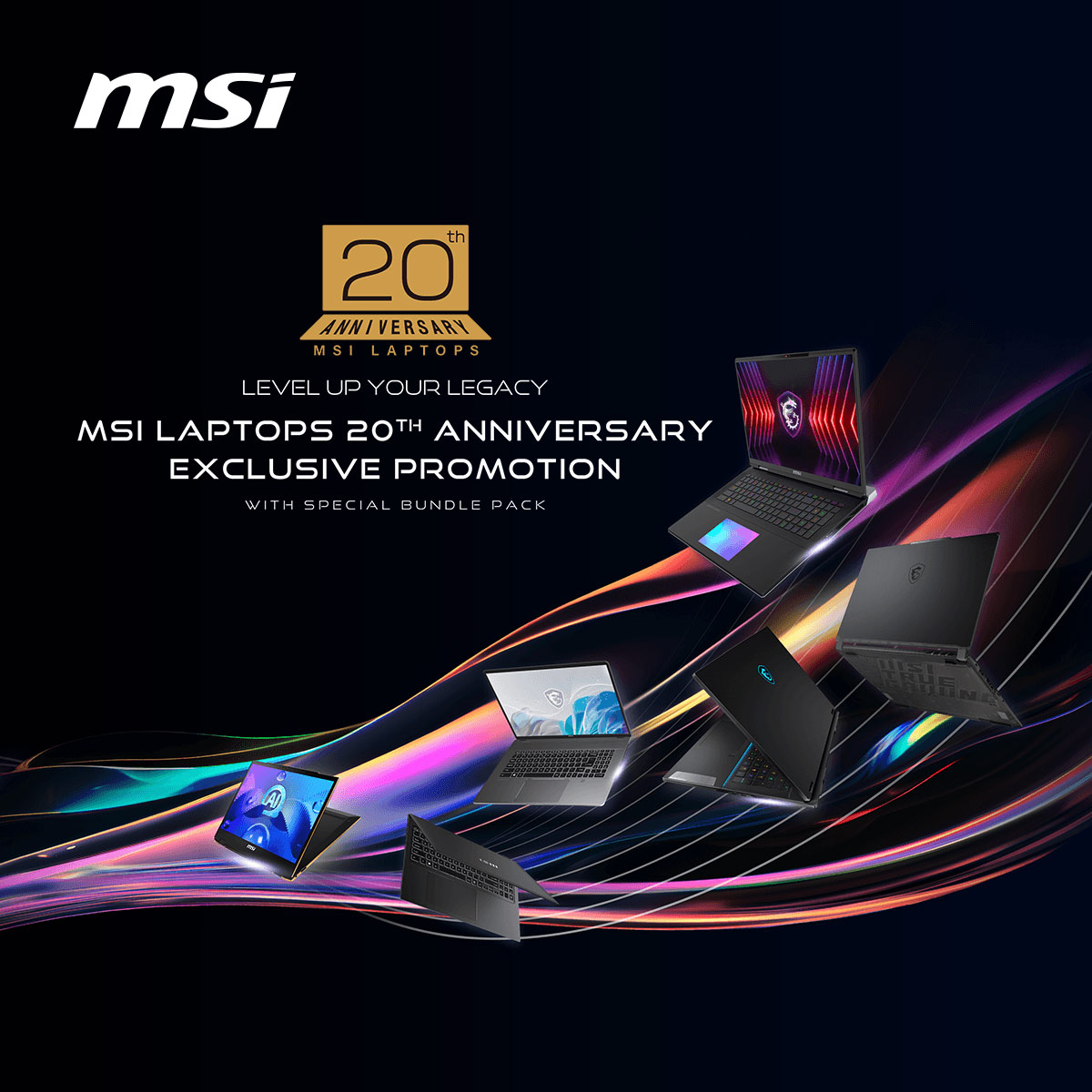 MSI Laptop 20TH Anniversary Exclusive Promotion | PLE Computers