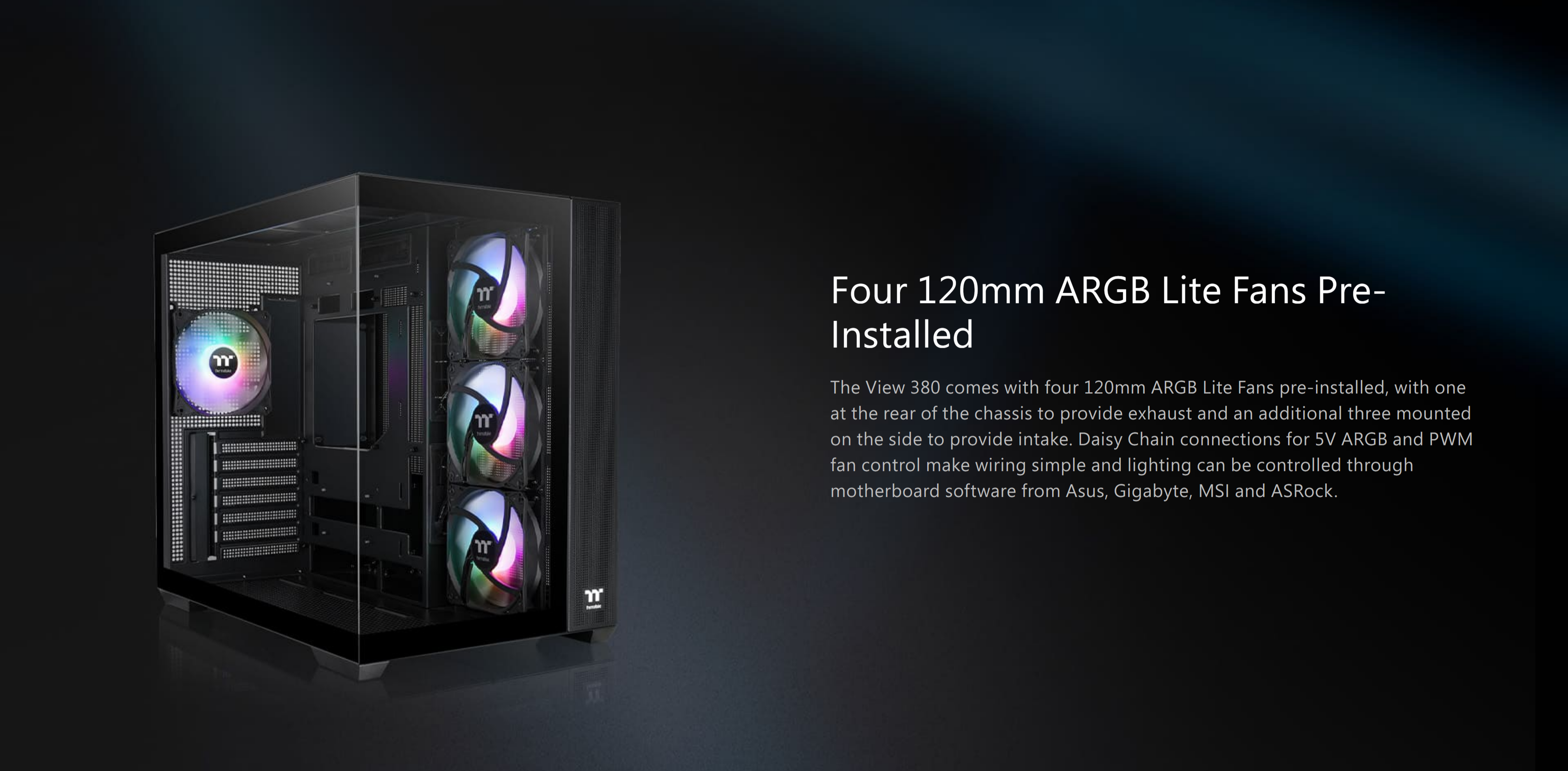 Thermaltake View 380 TG - Mid Tower Case (Black) | PLE Computers