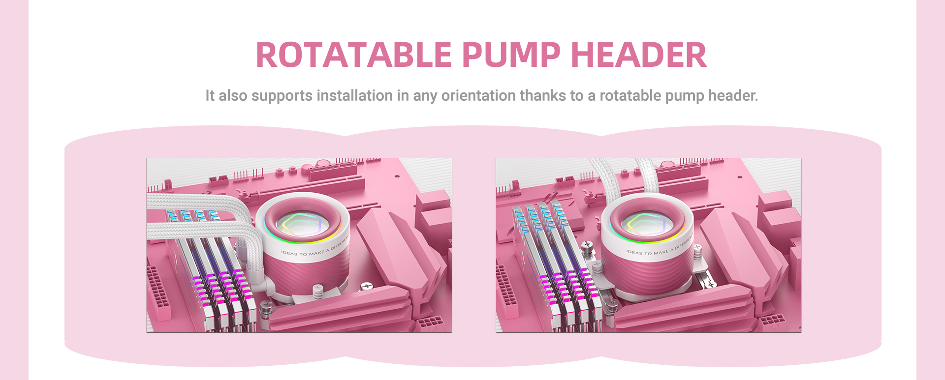 ID-COOLING FX240 INF 240mm ARGB AIO Liquid CPU Cooler (Pink/White ...