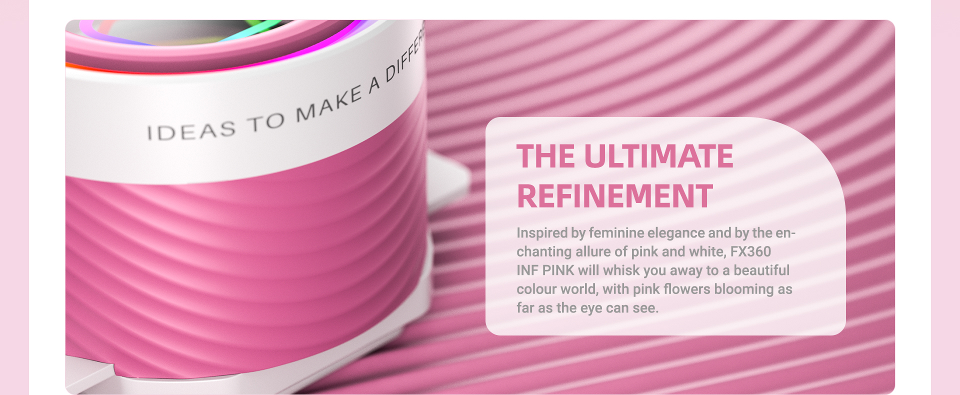 ID-COOLING FX360 INF 360mm ARGB AIO Liquid CPU Cooler (Pink/White ...