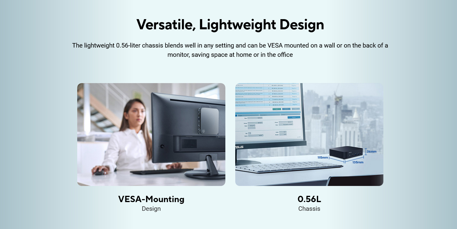 ASUS NUC 14 Essential Celeron Barebones Mini PC | PLE Computers