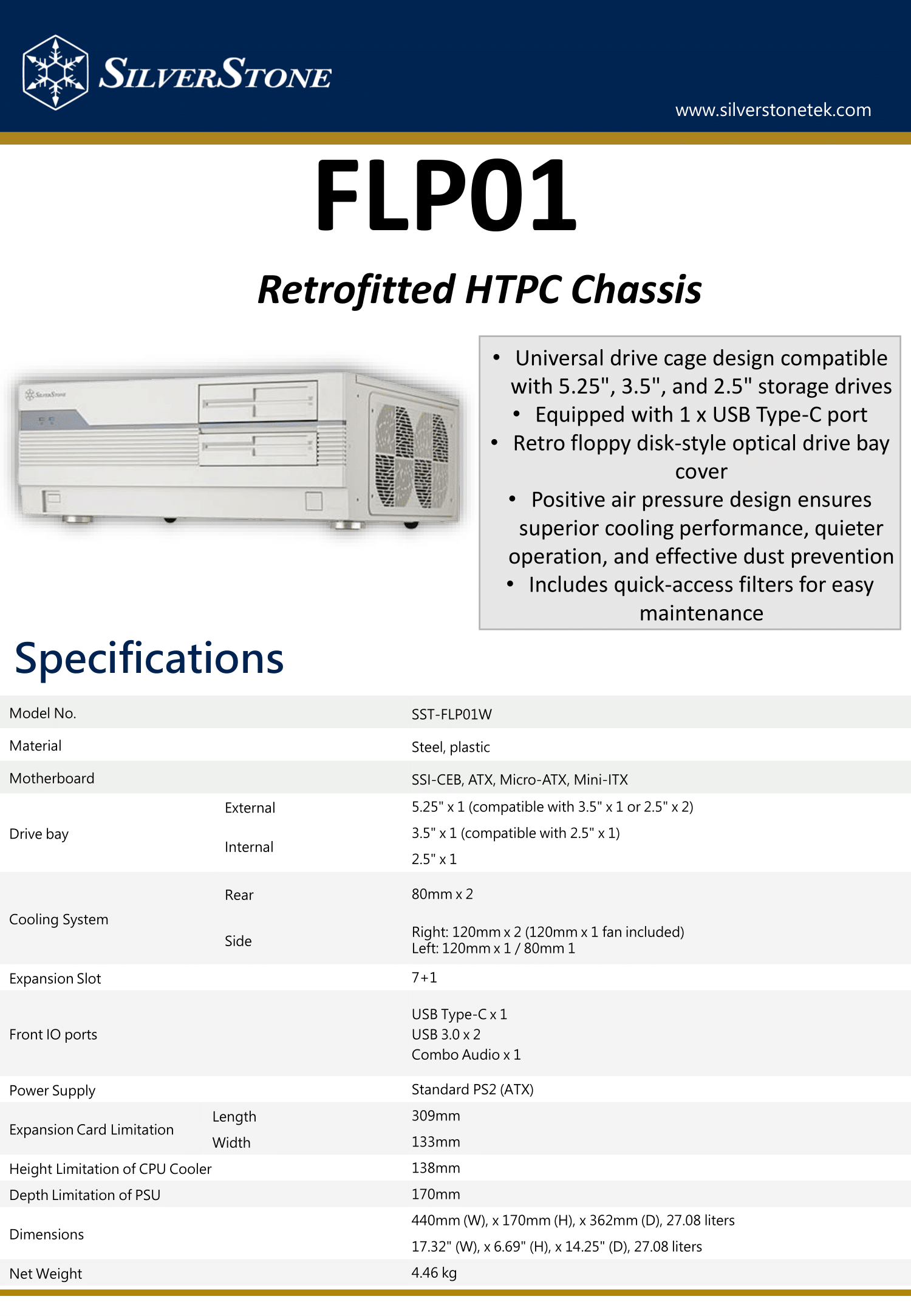SilverStone FLP01 Retro HTPC Case | PLE Computers