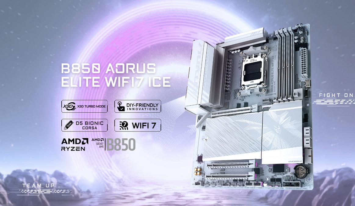 Gigabyte B850 AORUS ELITE WIFI7 ICE AM5 ATX Deskotp Motherboard | PLE ...