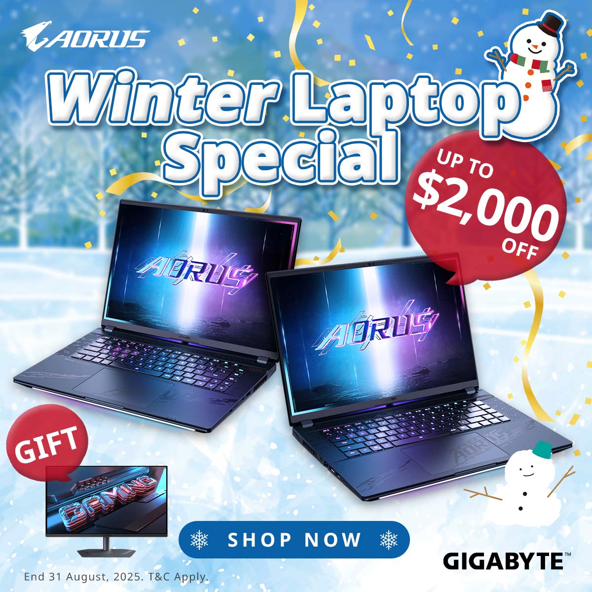Gigabyte Winter Laptop Special | PLE Computers