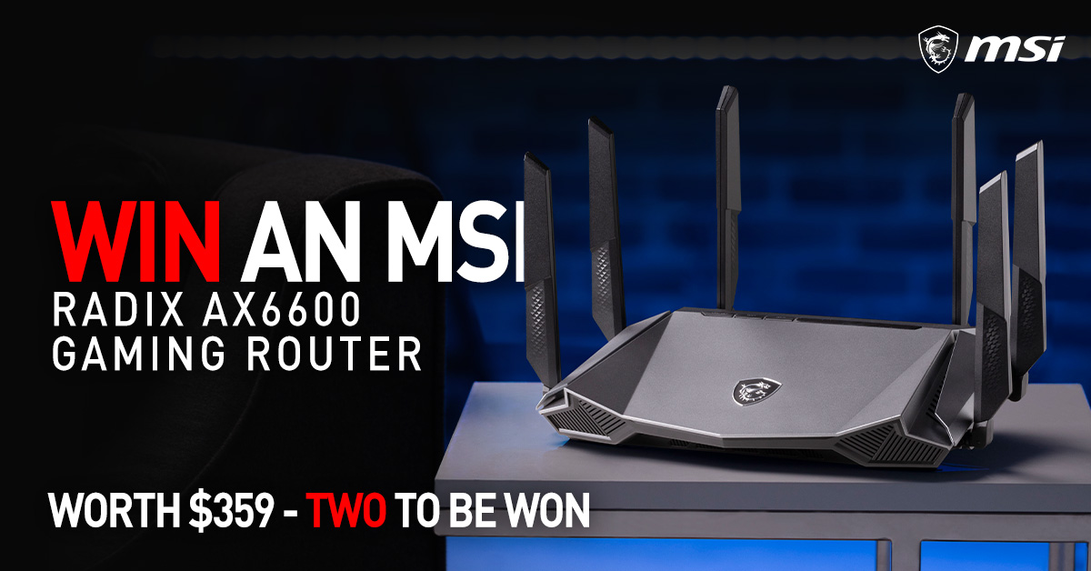 Win an MSI Radix AX6600 Gaming Router 🎁🎮 | PLE Computers