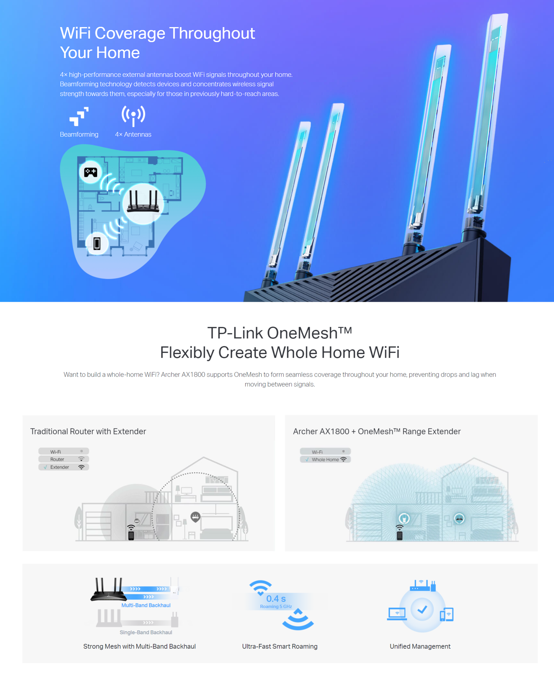 TP-Link Archer AX1800 - Dual Band Wi-Fi 6 Router | PLE Computers