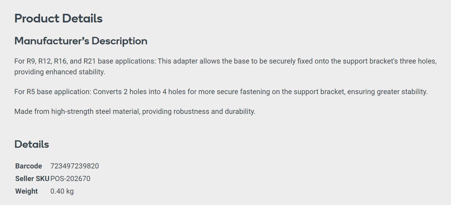 MOZA Universal Base Mount Adapter | PLE Computers