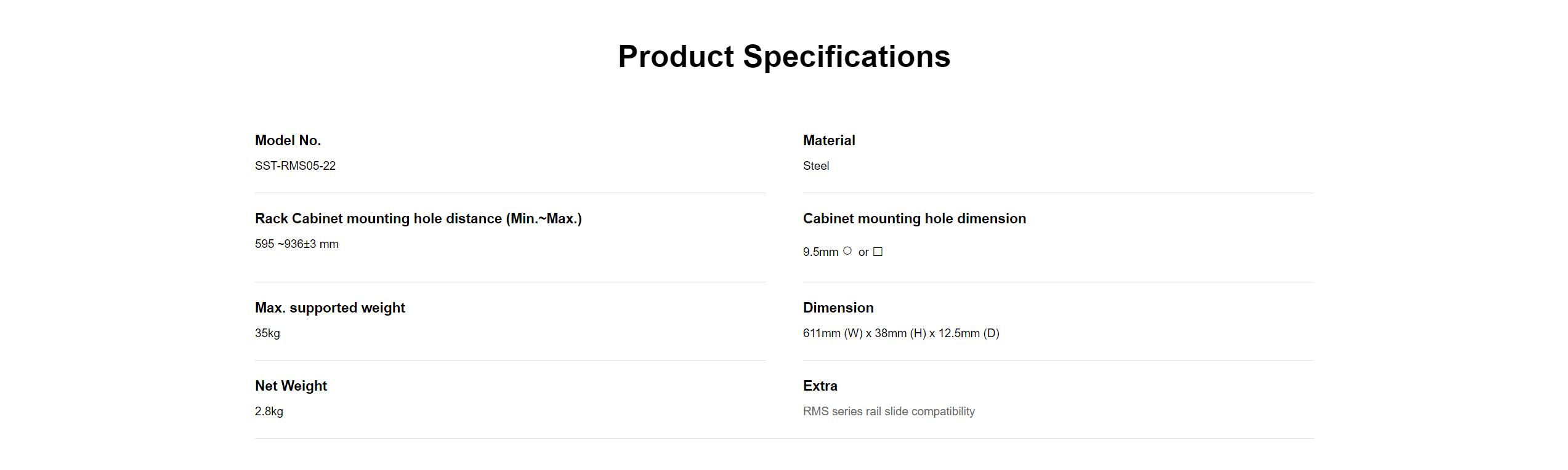 Silverstone SST-RMS05-22 Rail Kit | PLE Computers