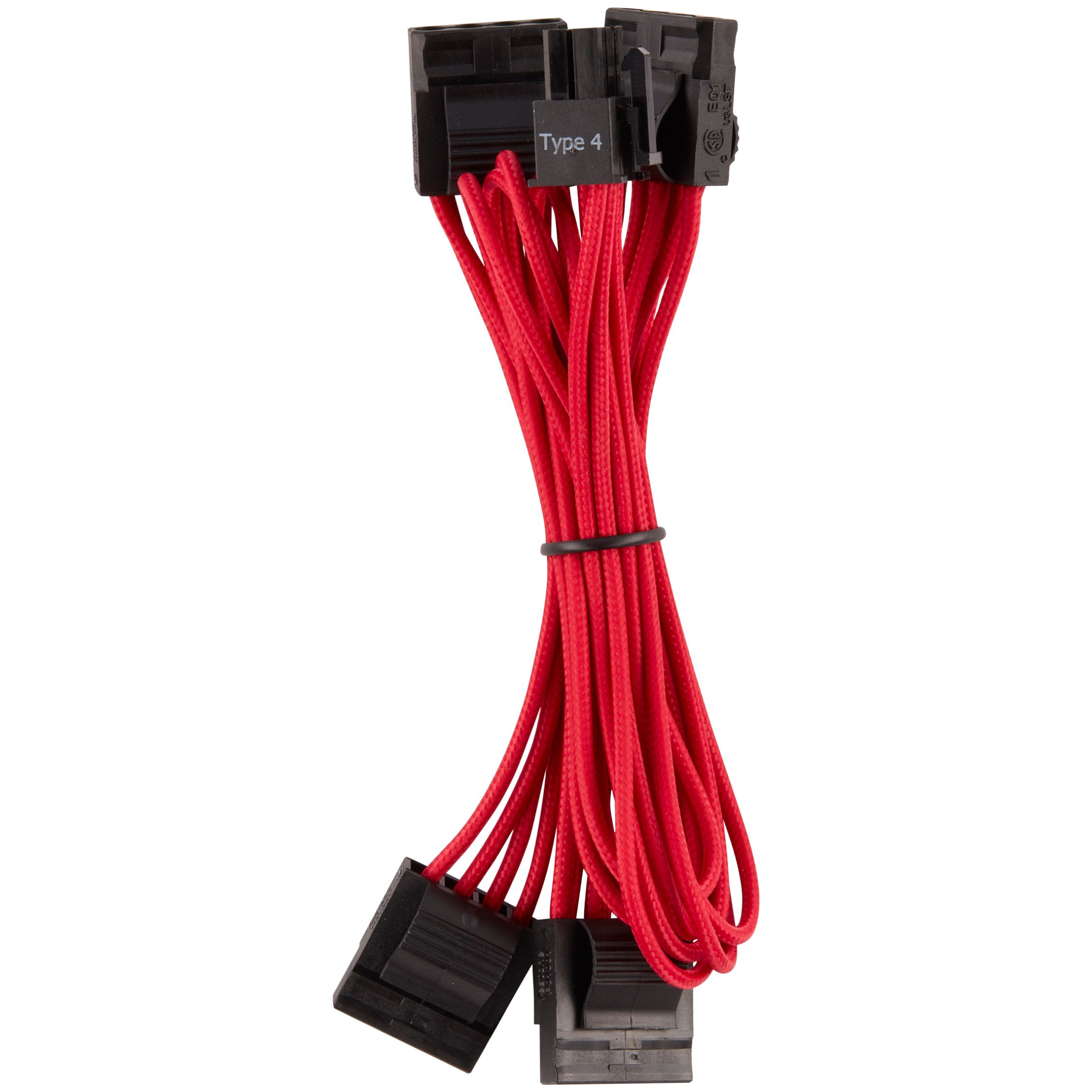 Corsair Premium Individually Sleeved Pro Cables Kit Type 4 Gen 4 - Red ...