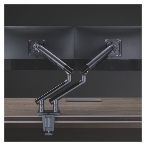 Brateck Dual Monitor Premium Slim Aluminum Spring-Assisted Monitor Arm ...
