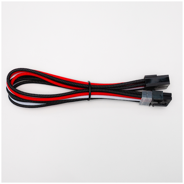 GamerChief Elite Series 8-Pin PCIe 30cm Sleeved Extension Cable (Red ...