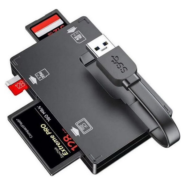Simplecom CR309 3 Slot USB 3.0 Card Reader with Card Storage Case | PLE ...