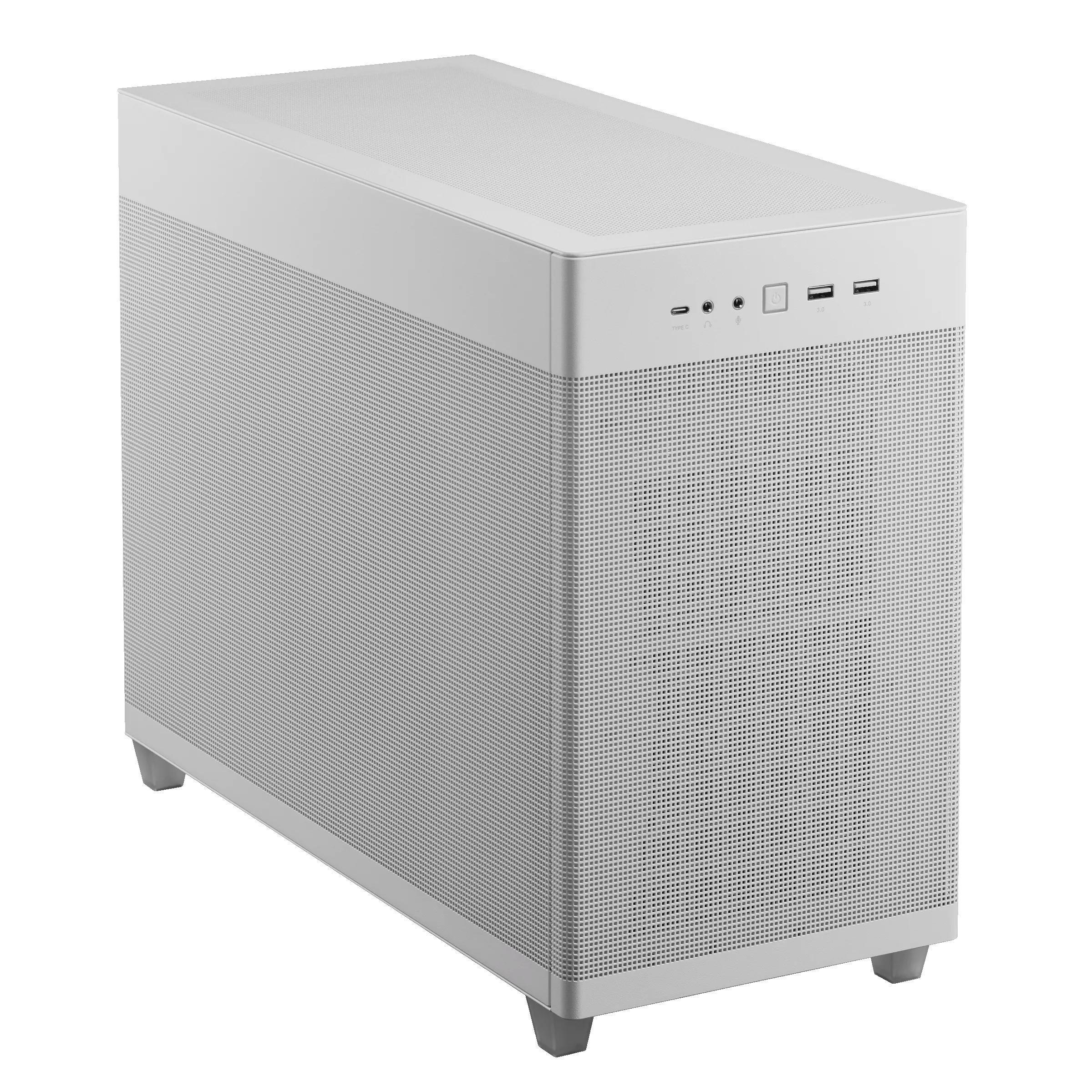 ASUS Prime AP201 Mesh Micro Tower Case - White | PLE Computers