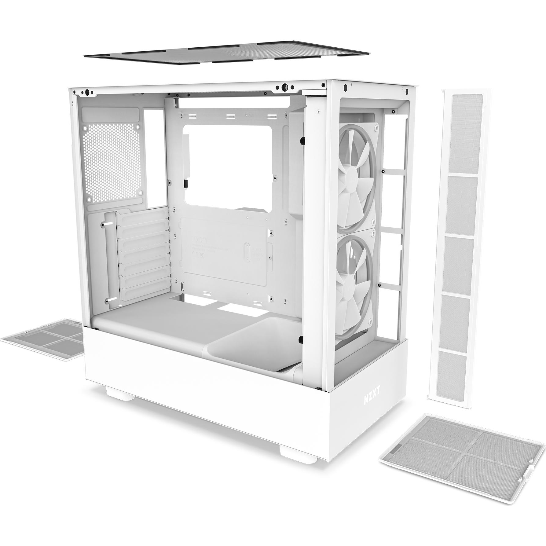 NZXT H5 Elite Mid Tower Case - White | PLE Computers