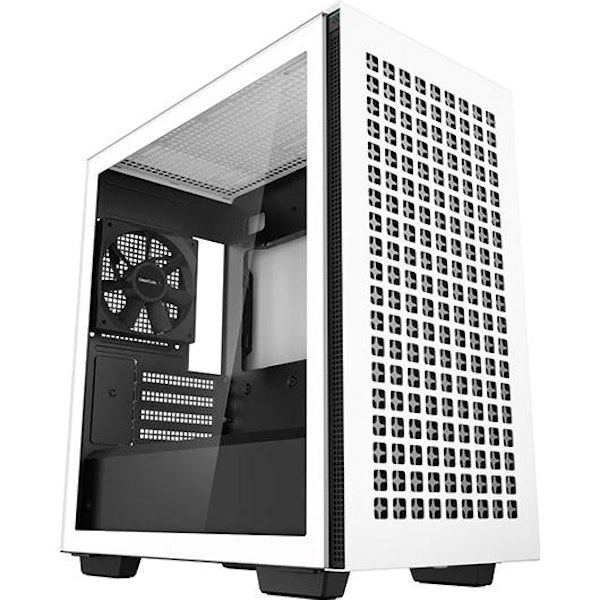 DeepCool CH370 Tempered Glass Micro Tower Case (White) | PLE Computers