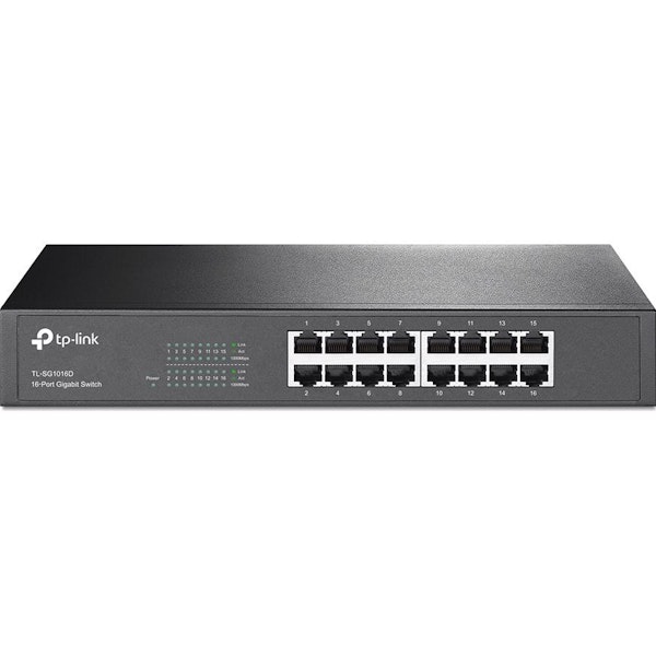 TP-Link SG1016D - 16-Port Gigabit Desktop/Rackmount Switch | PLE Computers