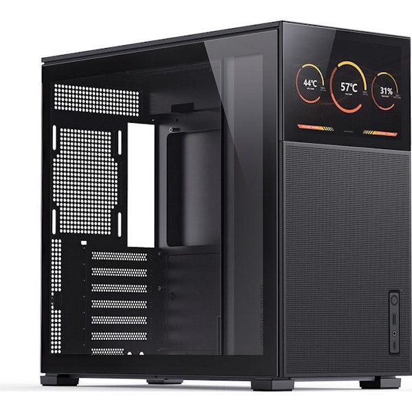 Jonsbo D41 MESH 35.4L Compact ATX Case w/ LCD (Black) | PLE Computers