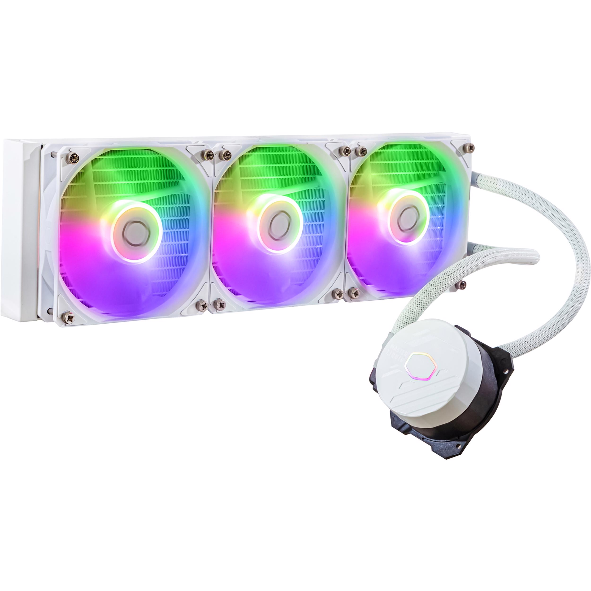 Cooler Master ML360L Core 360mm ARGB AIO Liquid CPU Cooler (White ...
