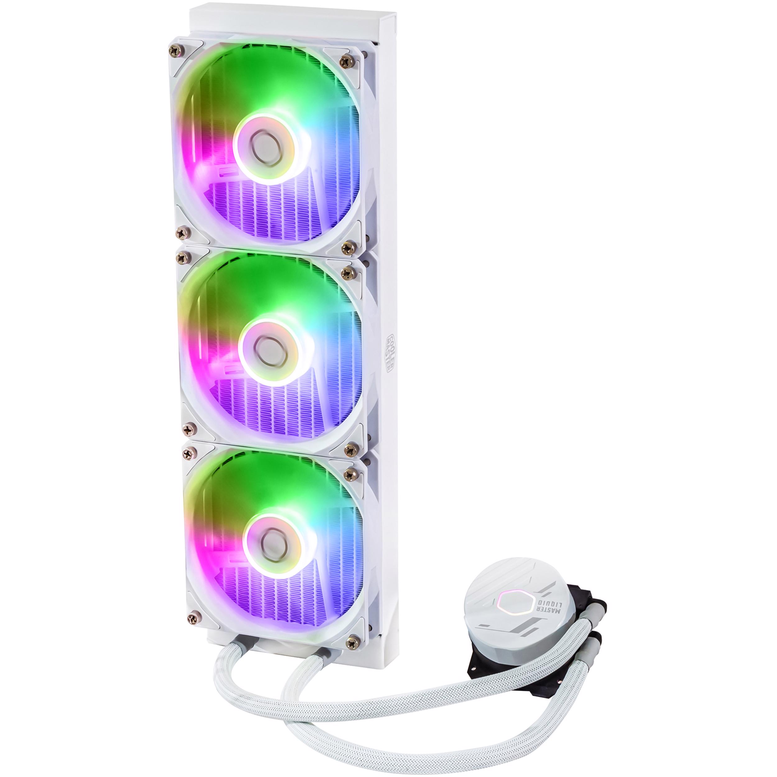 Cooler Master ML360L Core 360mm ARGB AIO Liquid CPU Cooler (White ...