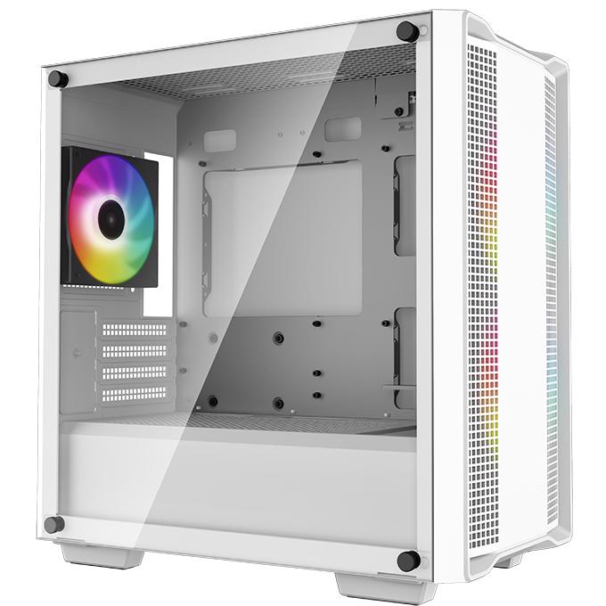 DeepCool CC360 ARGB Tempered Glass Micro Tower Case (White) | PLE Computers