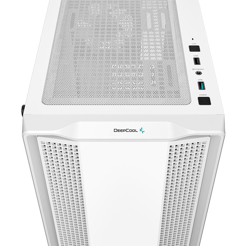DeepCool CC360 ARGB Tempered Glass Micro Tower Case (White) | PLE Computers