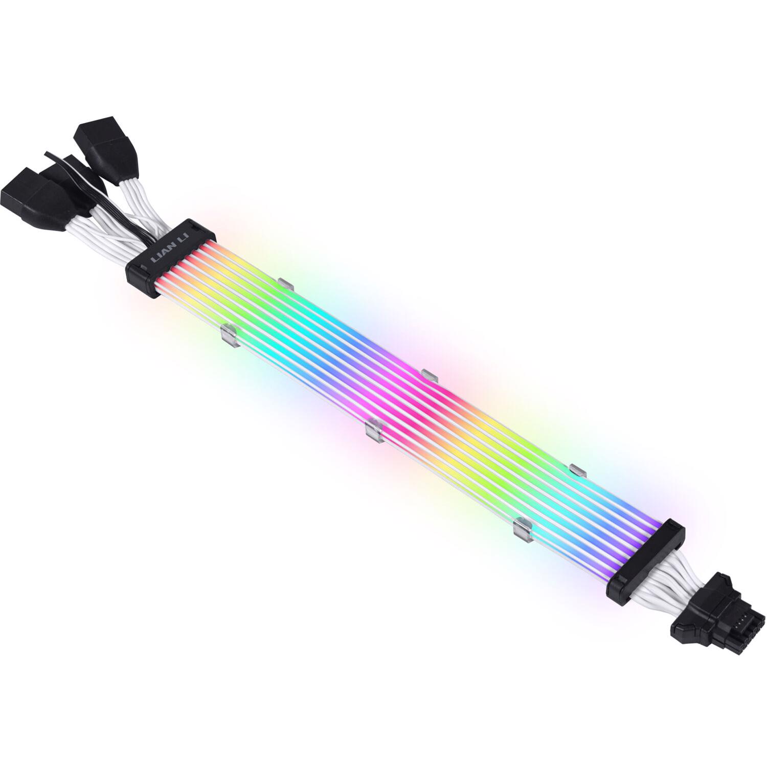 Lian-Li Strimer Plus V2 12V-2x6 to 3x 8-Pin PCIe ARGB Extension Cable ...