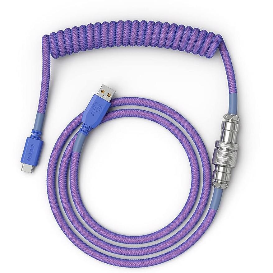 Glorious Coiled USB Type-C Keyboard Cable - Nebula | PLE Computers