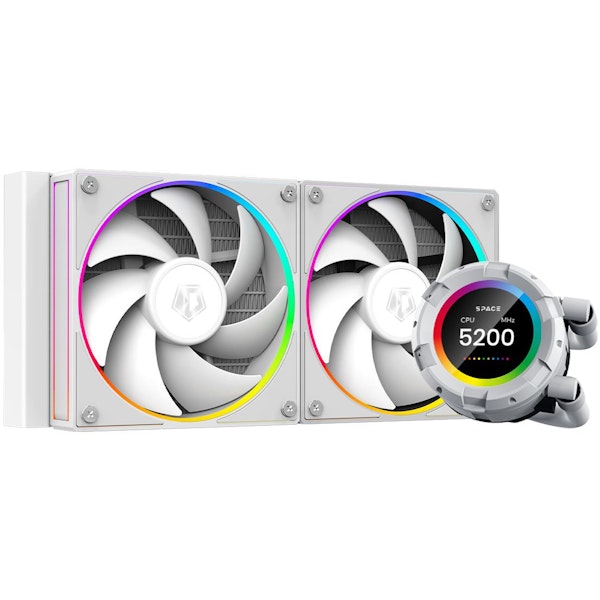 ID-COOLING SL240 Space LCD 240mm ARGB AIO Liquid CPU Cooler (White ...