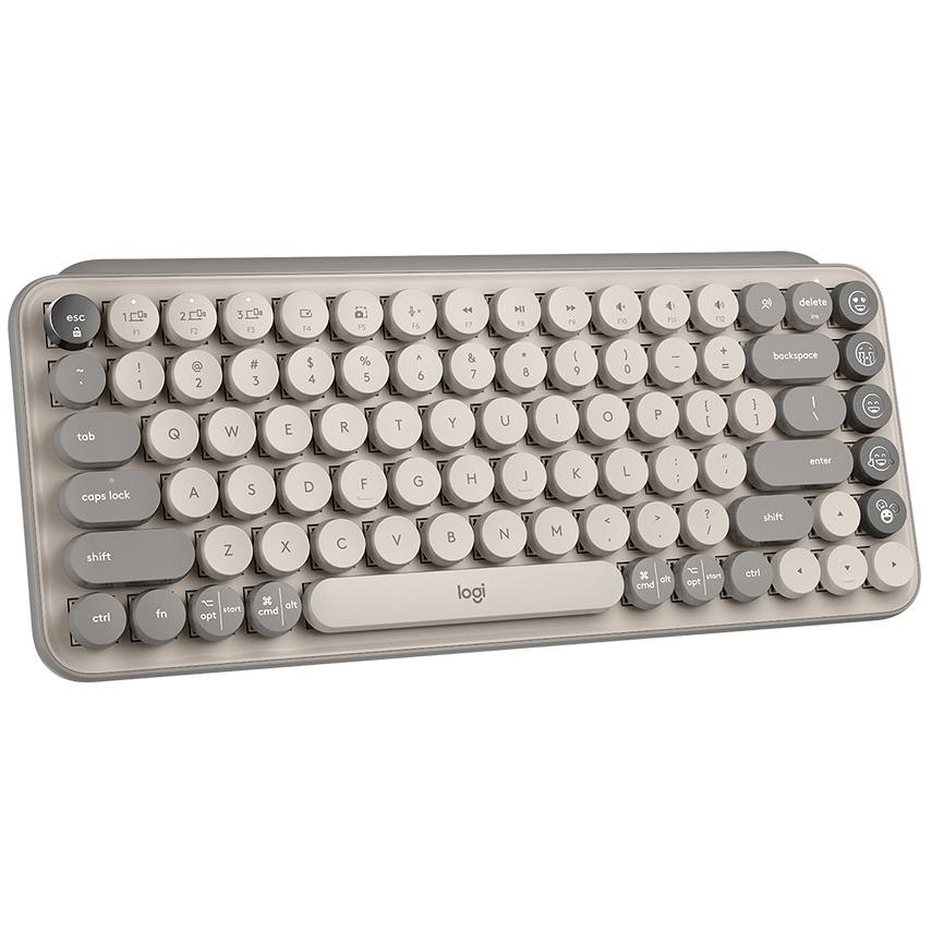 Logitech POP Keys Wireless Mechanical Keyboard - Mist Sand | PLE Computers