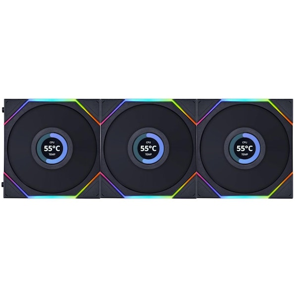 Lian Li UNI FAN TL120 LCD - 120mm Modular LCP Fan 3-Pack w/ Controller ...