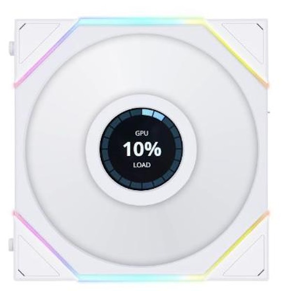 Lian Li UNI FAN TL120 LCD - 120mm Reverse Blade Modular LCP Fan (White ...