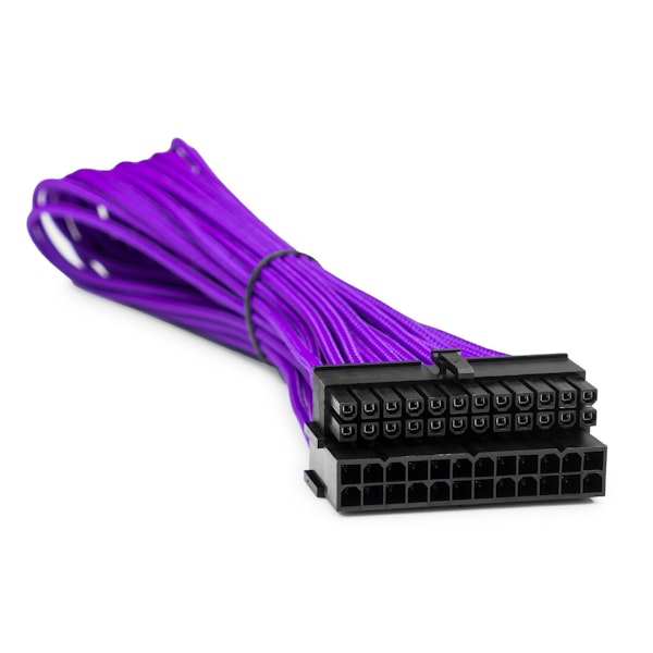 GamerChief 24-Pin ATX 45cm Sleeved Extension Cable (Purple) | PLE Computers
