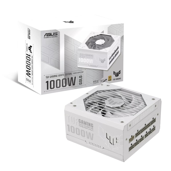 ASUS TUF Gaming 1000W Gold PCIe 5.0 ATX Modular PSU (White) | PLE Computers