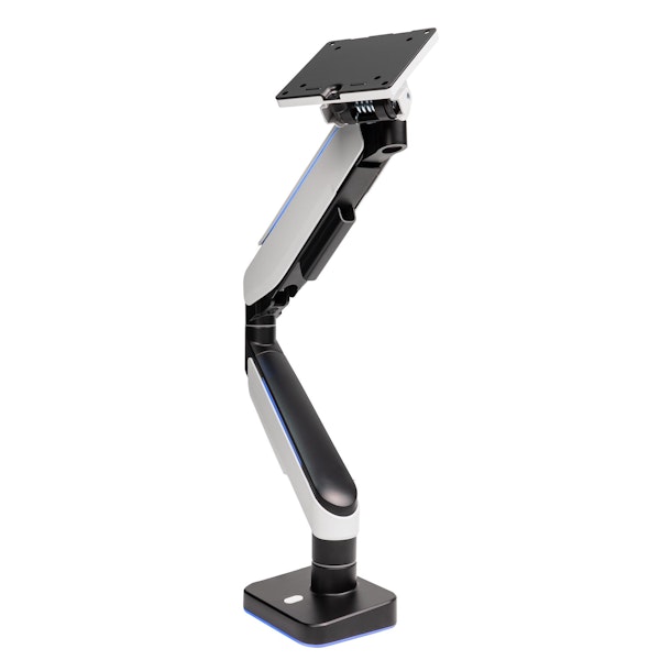 GamerChief Pro Gaming Single Monitor Arm - Greyish White w/RGB | PLE ...