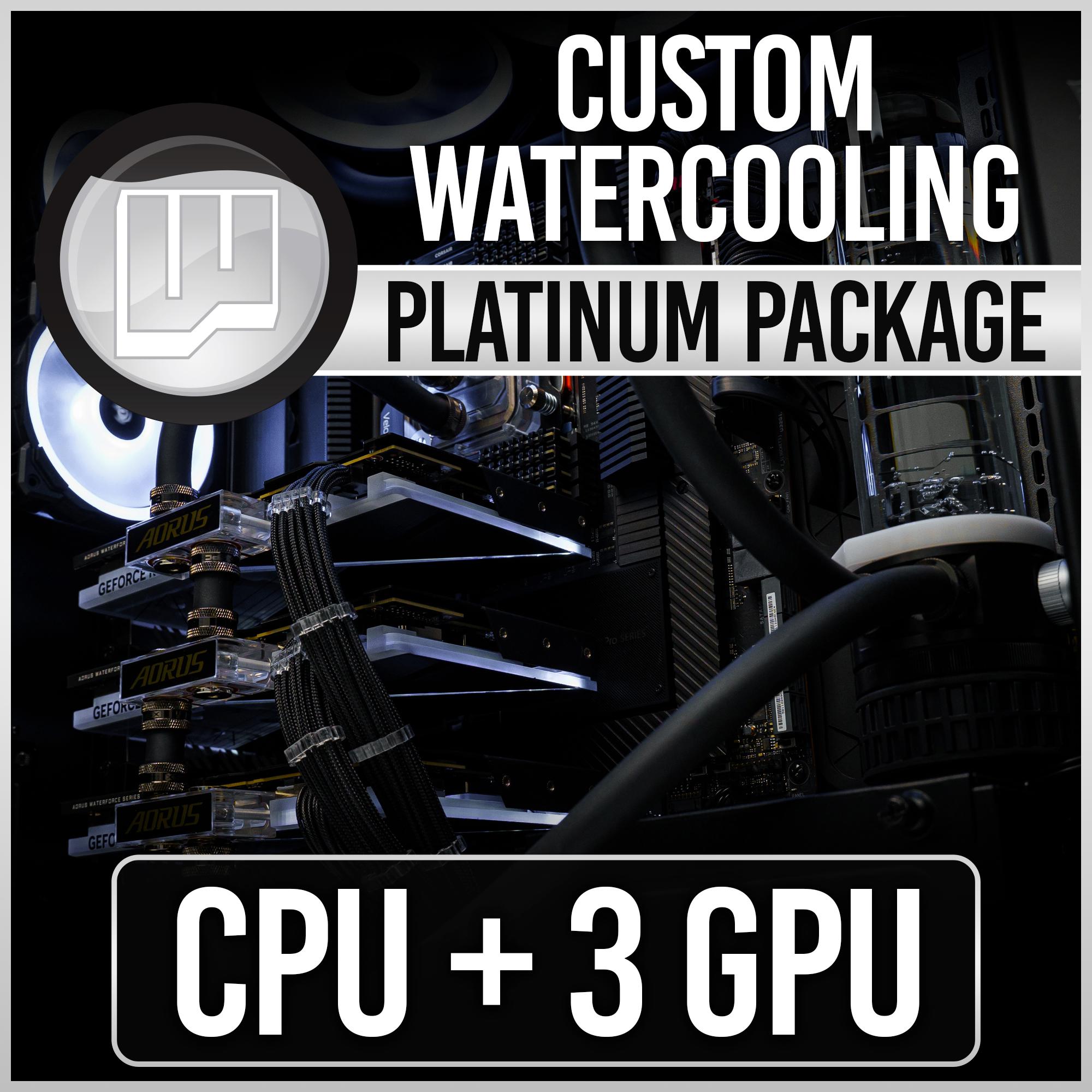 PLE Custom Watercooling CPU + 3 GPU Platinum Package | PLE Computers