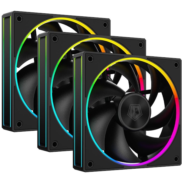 ID-COOLING AF Series 120mm ARGB Performance PWM Fan 3-Pack (Black ...