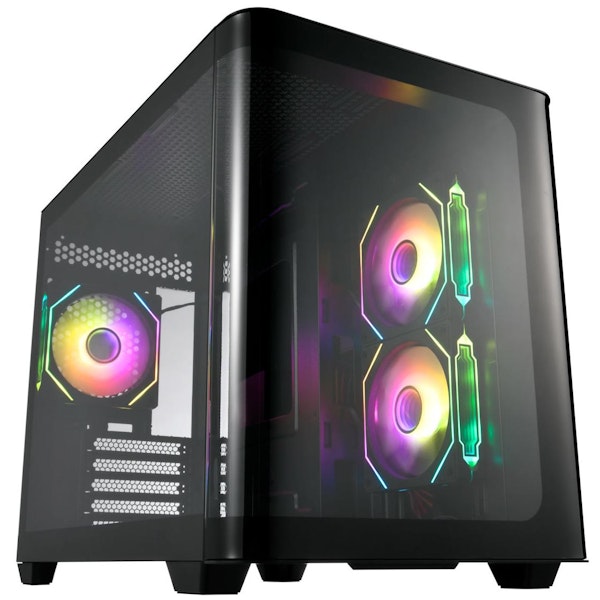 FSP S380 - Micro Tower Dual-Chamber Case (Black) | PLE Computers