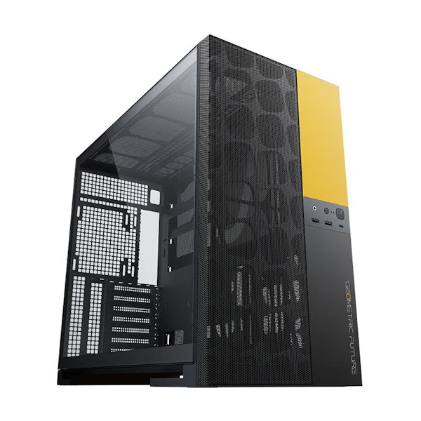 Geometric Future Model 5 Vent - Mid Tower Mesh Case (Black/Yellow ...