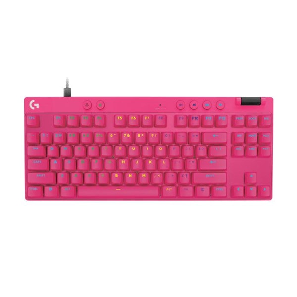 Logitech G PRO X TKL Rapid - Analog Wired Gaming Keyboard (Magenta ...