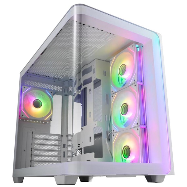 FSP M580 - Mid Tower Dual-Chamber Case (White) | PLE Computers