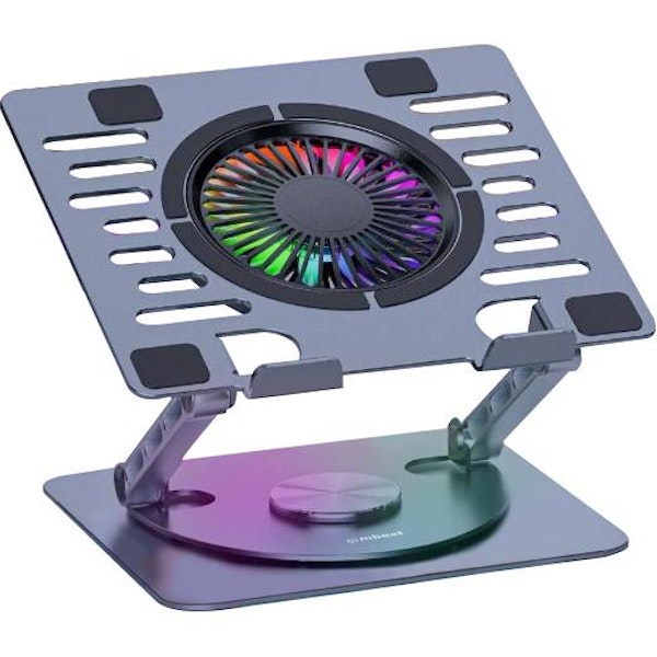 mbeat Stage S8 Rotating Laptop Stand with RGB Cooling Fan and USB Ports ...