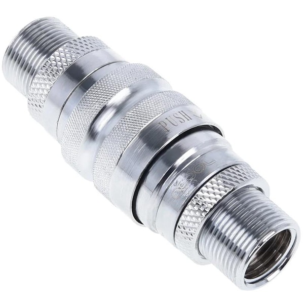 Alphacool Eiszapfen G1/4" Quick Release Coupling Set - Male (Chrome) | PLE Computers
